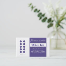 Yoga Business Card 10 Class Pass Template | Zazzle