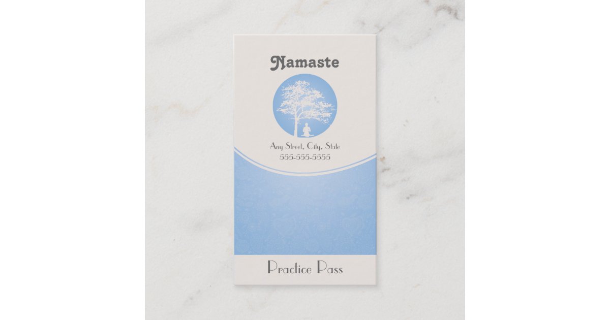 Yoga Business Card 10 Class Pass Template | Zazzle