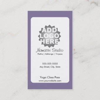 Yoga Business Card Class Pass | Zazzle
