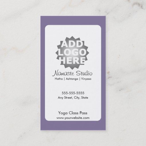 Yoga Business Card Class Pass | Zazzle