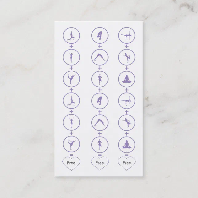 Yoga Business Card Class Pass | Zazzle