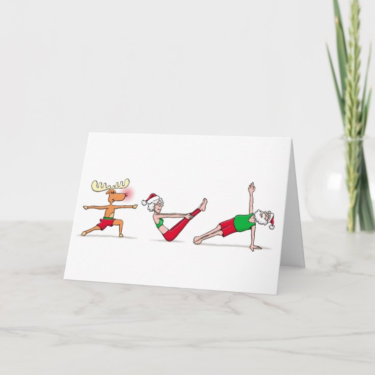 Yoga Christmas Card | Zazzle