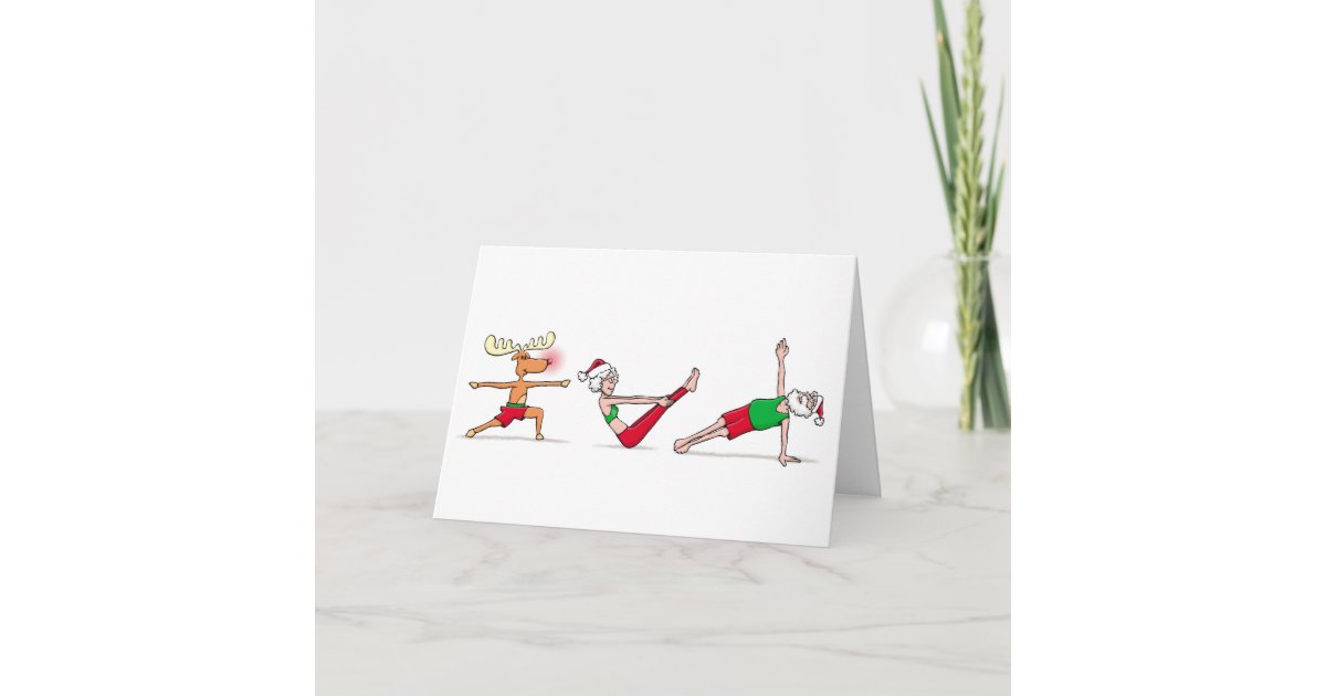 Yoga Christmas Card | Zazzle