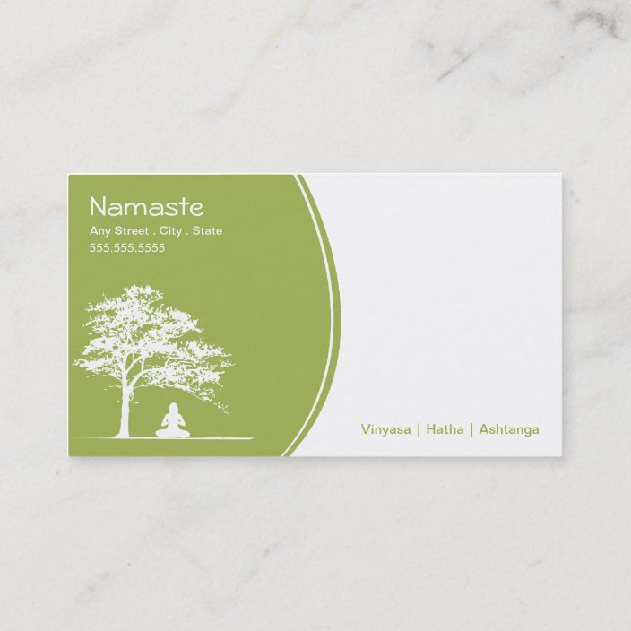 Yoga Class Business Card loyalty card | Zazzle.com