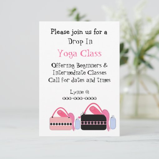 Yoga Class Invitation | Zazzle