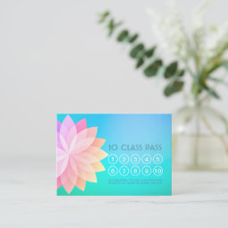 Yoga Class Pass Loyalty Appointment Card Mandala | Zazzle