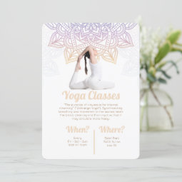 Yoga classes invitation | Zazzle