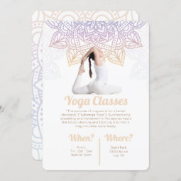 Yoga classes invitation | Zazzle