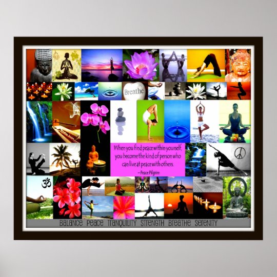 Yoga Collage Poster | Zazzle.com