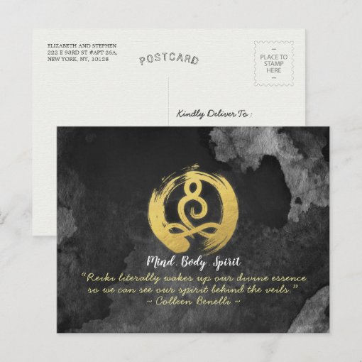 Yoga Instructor Gold Meditation Posture Zen Symbol Postcard | Zazzle