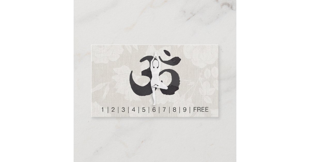 YOGA Instructor Loyalty Punch Yoga Pose Om Symbol | Zazzle
