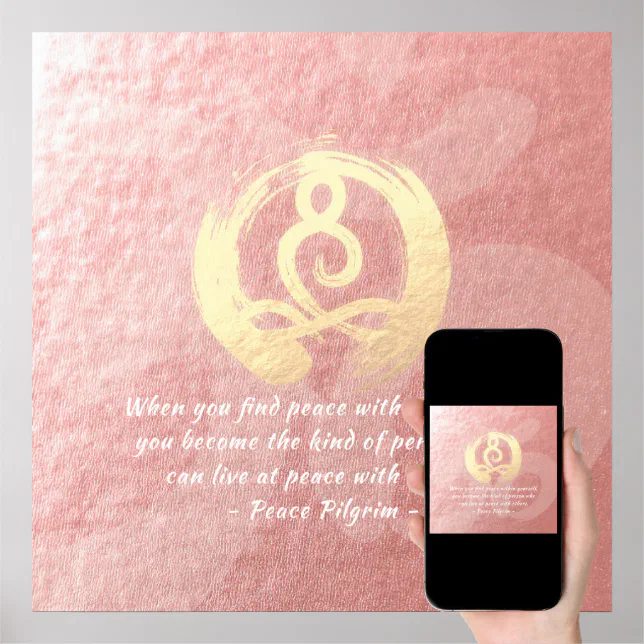 Yoga Instructor Meditation Pose Quotes Zen OM Sign | Zazzle