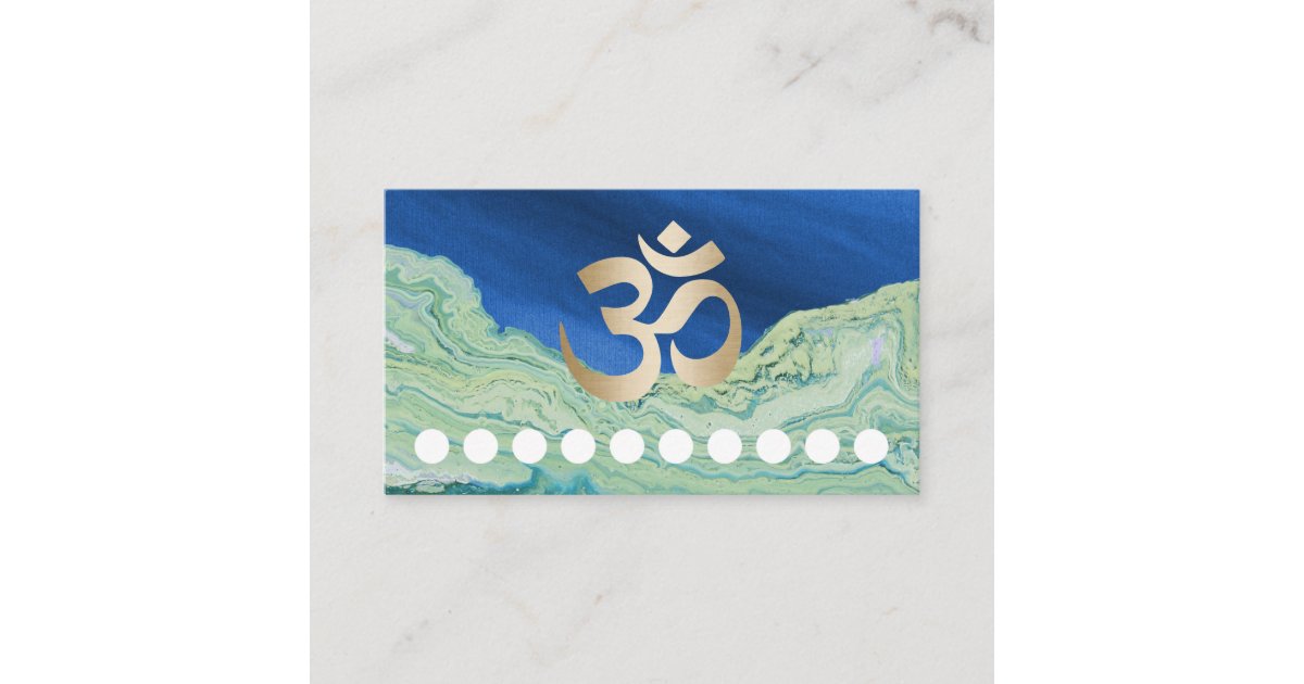 Yoga Instructor Om Symbol Turquoise & Blue Loyalty | Zazzle