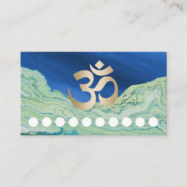 Yoga Instructor Om Symbol Turquoise & Blue Loyalty | Zazzle