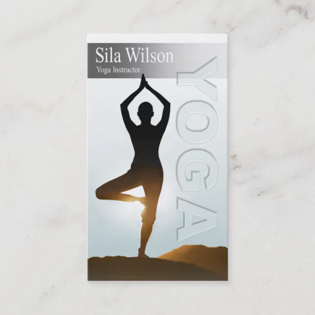 Yoga Instructor, Yoga Class Business Card | Zazzle