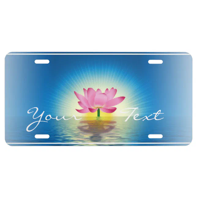 Yoga Lotus License Plate | Zazzle