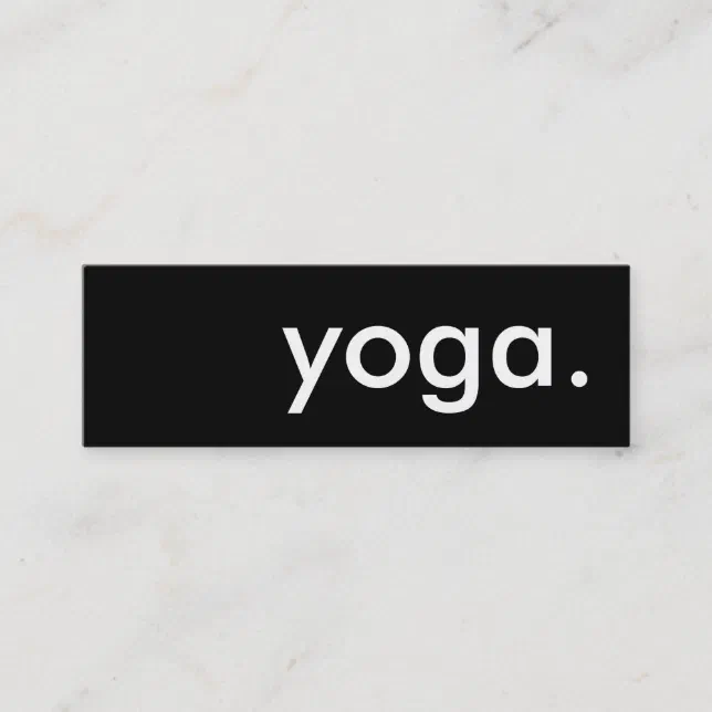yoga. loyalty punch card | Zazzle