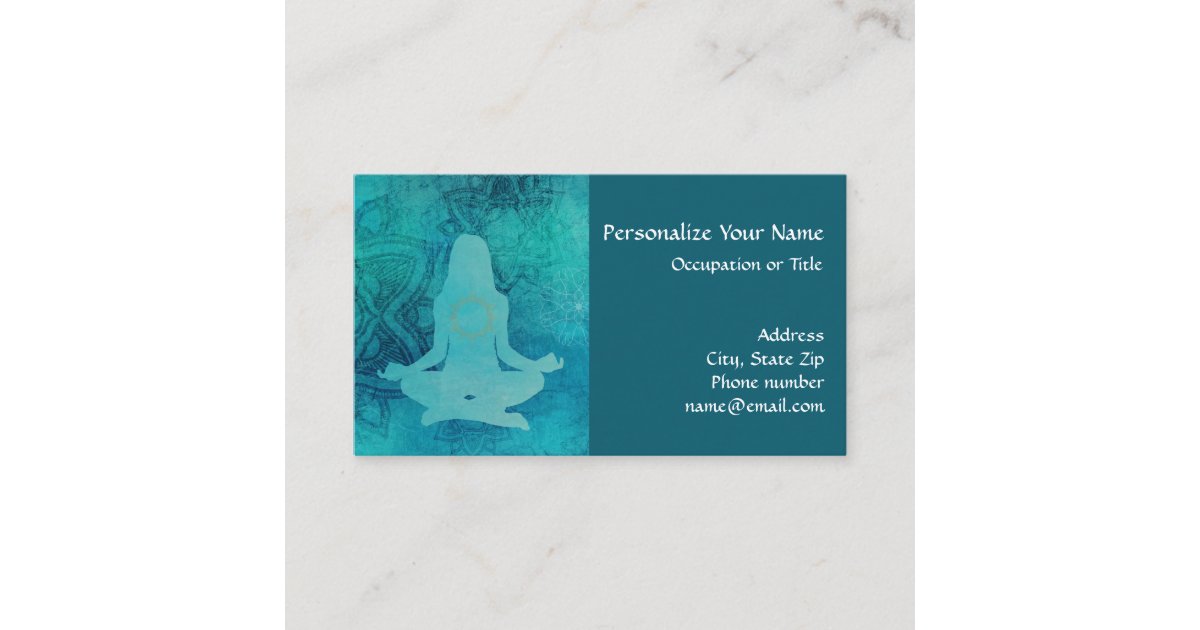 Yoga Meditation Chakra Zen Business Card | Zazzle
