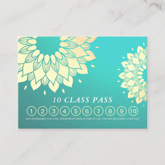 Yoga Meditation Instructor Class Pass Loyalty Card | Zazzle