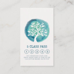 Yoga Meditation Instructor Class Pass Loyalty Card | Zazzle