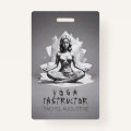 Yoga Meditation Instructor Reiki Master Low Poly Badge | Zazzle