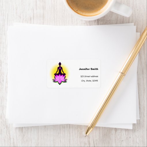 Yoga meditation label | Zazzle