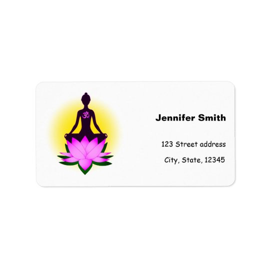 Yoga meditation label | Zazzle.com