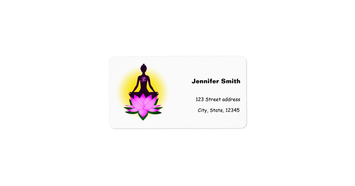 Yoga meditation label | Zazzle