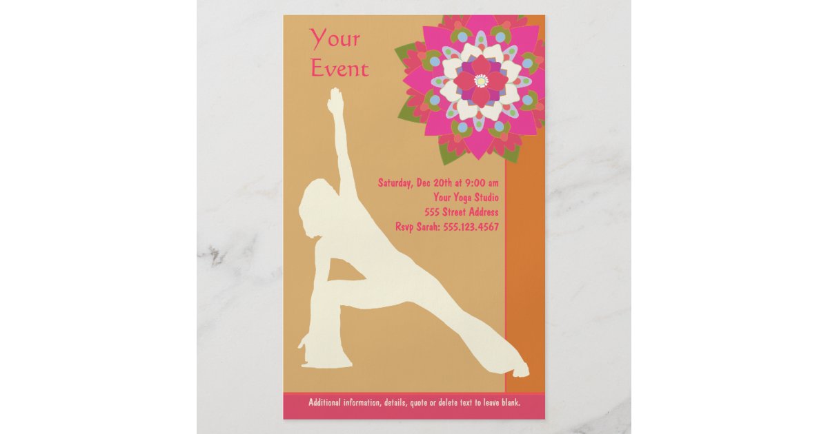 Yoga Pose Flyer | Zazzle