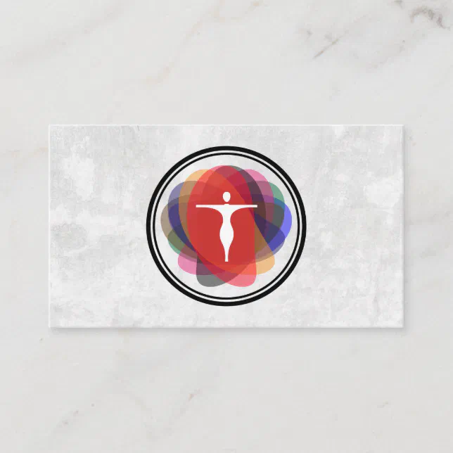 Yoga Pose Logo | Modern Humanistic Business Card | Zazzle