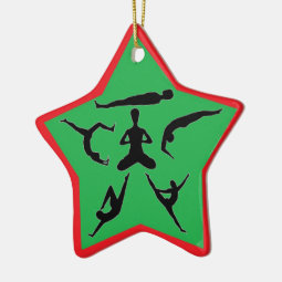 Yoga Poses - Christmas Ornaments | Zazzle