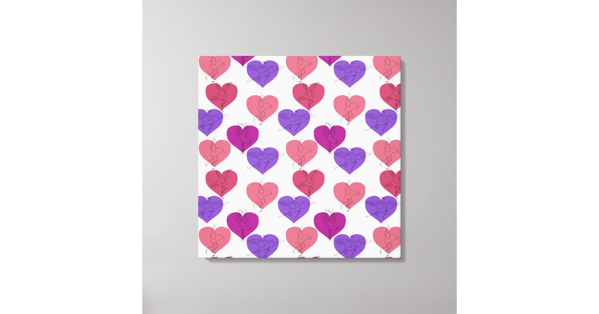 Yoga poses pattern | Yoga seamless pattern 1 Canvas Print | Zazzle