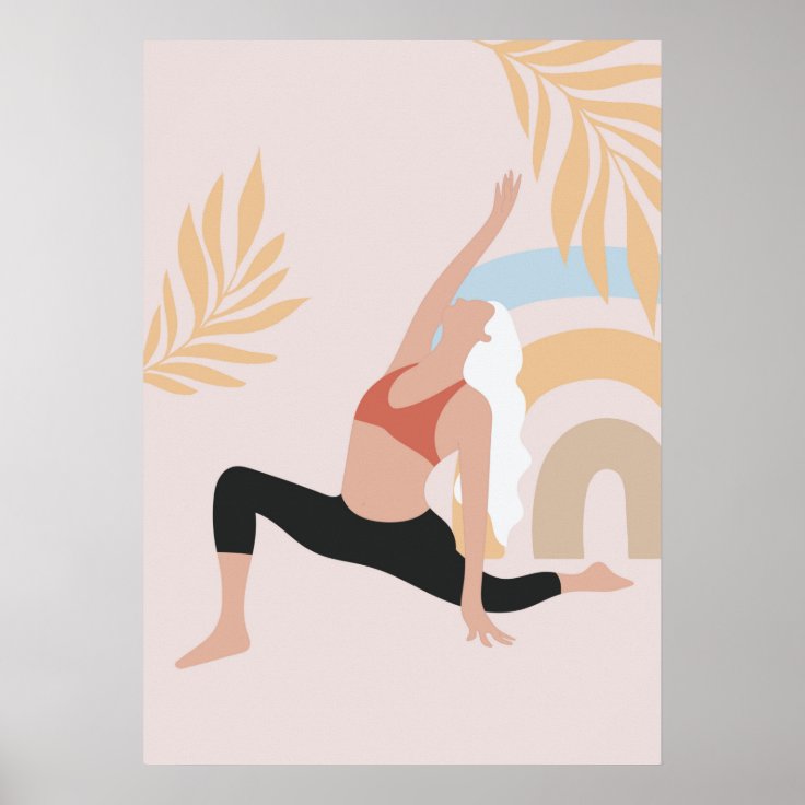 yoga poses poster | Zazzle