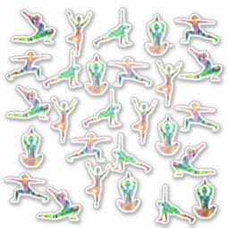 Yoga Poses Sticker | Zazzle