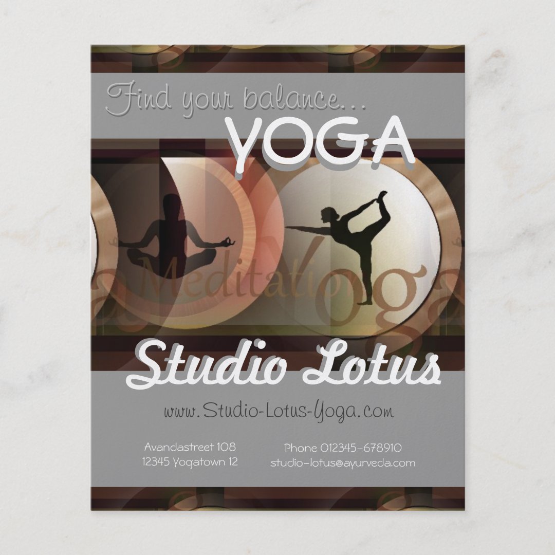 Yoga publicity merchandising flyer | Zazzle