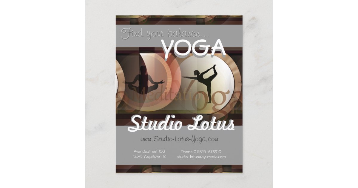 Yoga publicity merchandising flyer | Zazzle