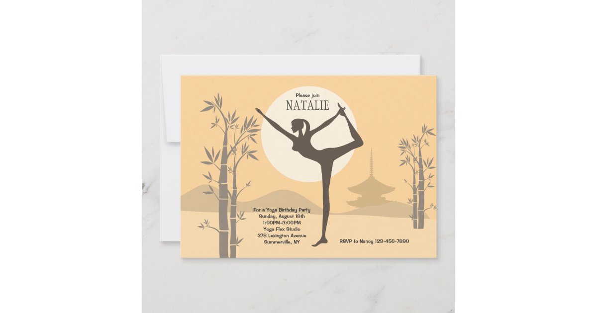 Yoga Stance Invitation | Zazzle