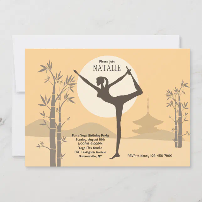 Yoga Stance Invitation | Zazzle