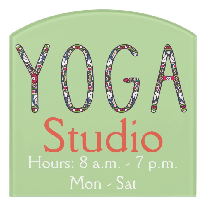 Yoga Studio Door Sign | Zazzle.com