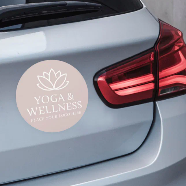 Yoga Studio Logo Circle Car Magnet Promotional | Zazzle
