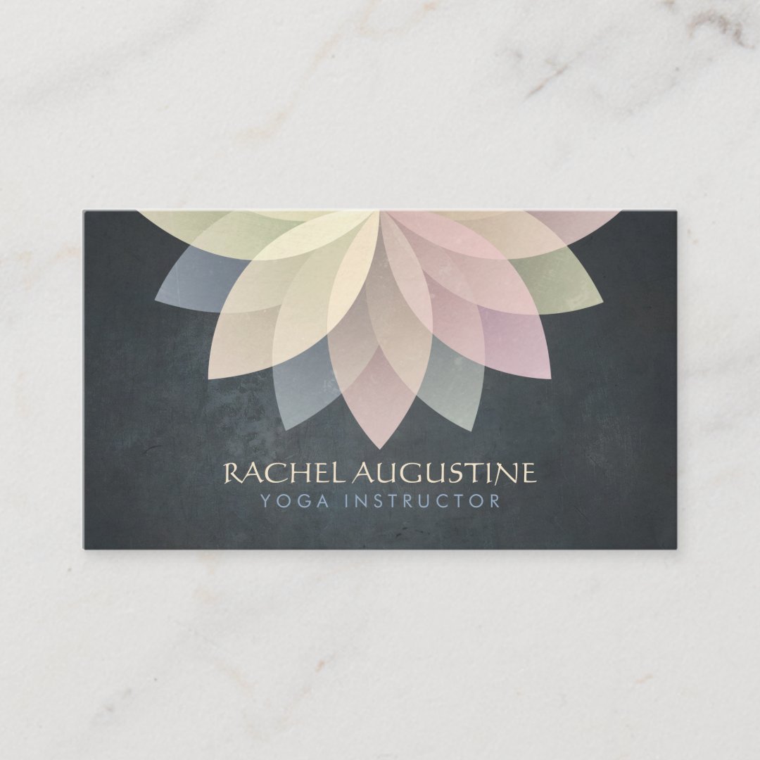 YOGA Studio Meditation Instructor Colorful Mandala Business Card | Zazzle
