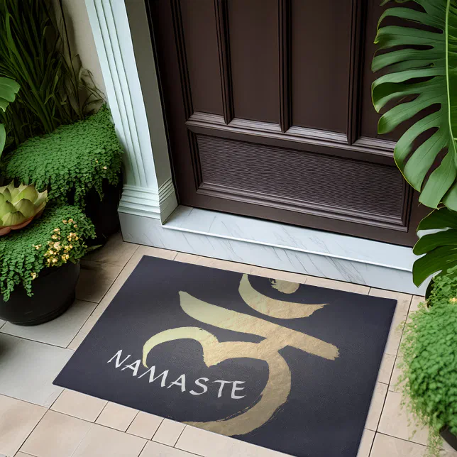 Yoga Studio Welcome Meditation Root Chakra Symbol Doormat | Zazzle