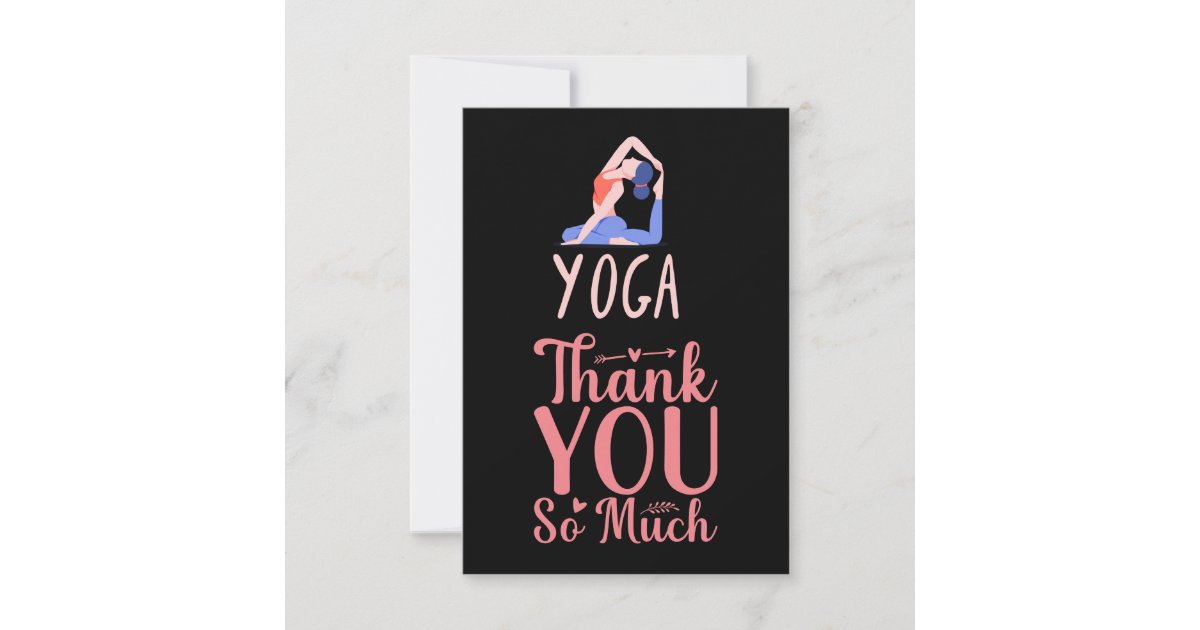 Yoga Thank you card for instructor | Zazzle