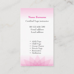 YOGA trainer Business Card | Zazzle