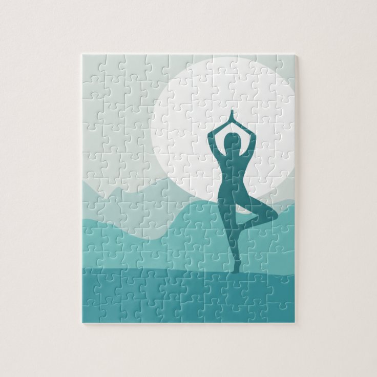 Yoga Tree Pose Jigsaw Puzzle | Zazzle