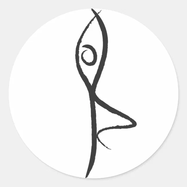 Yoga Tree Pose Sticker | Zazzle