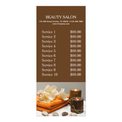 Yoga Zen Aromatherapy Skincare SPA Massage therapy Rack Card | Zazzle