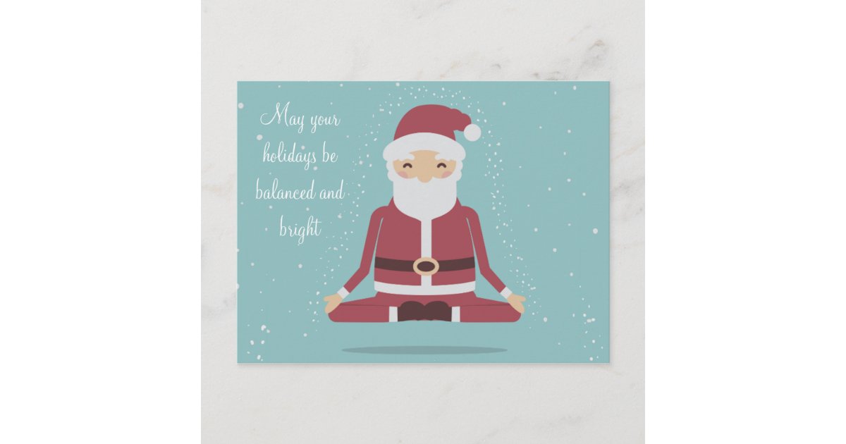 Yogi Santa - Personalized Christmas Postcard | Zazzle