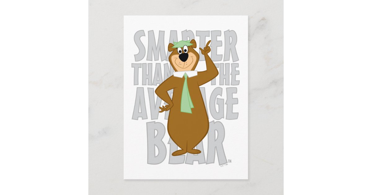 Yogi "Smarter Than The Average Bear" Postcard | Zazzle