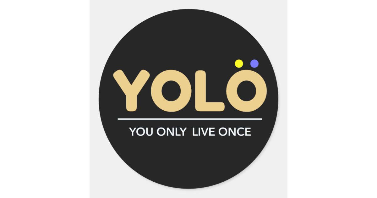 YOLO CLASSIC ROUND STICKER | Zazzle